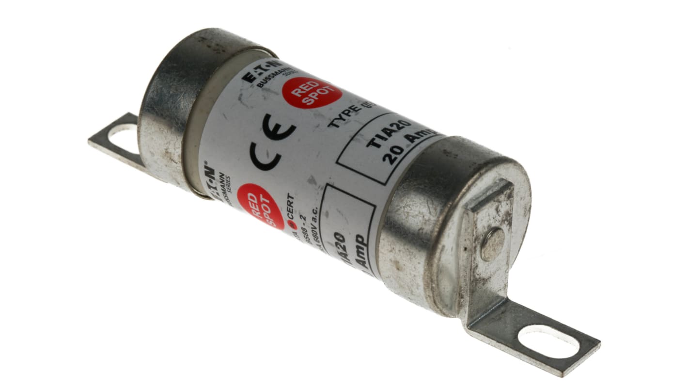 TIA20 | Eaton 20A British Standard Fuse, A2, 660V ac, 73mm | RS