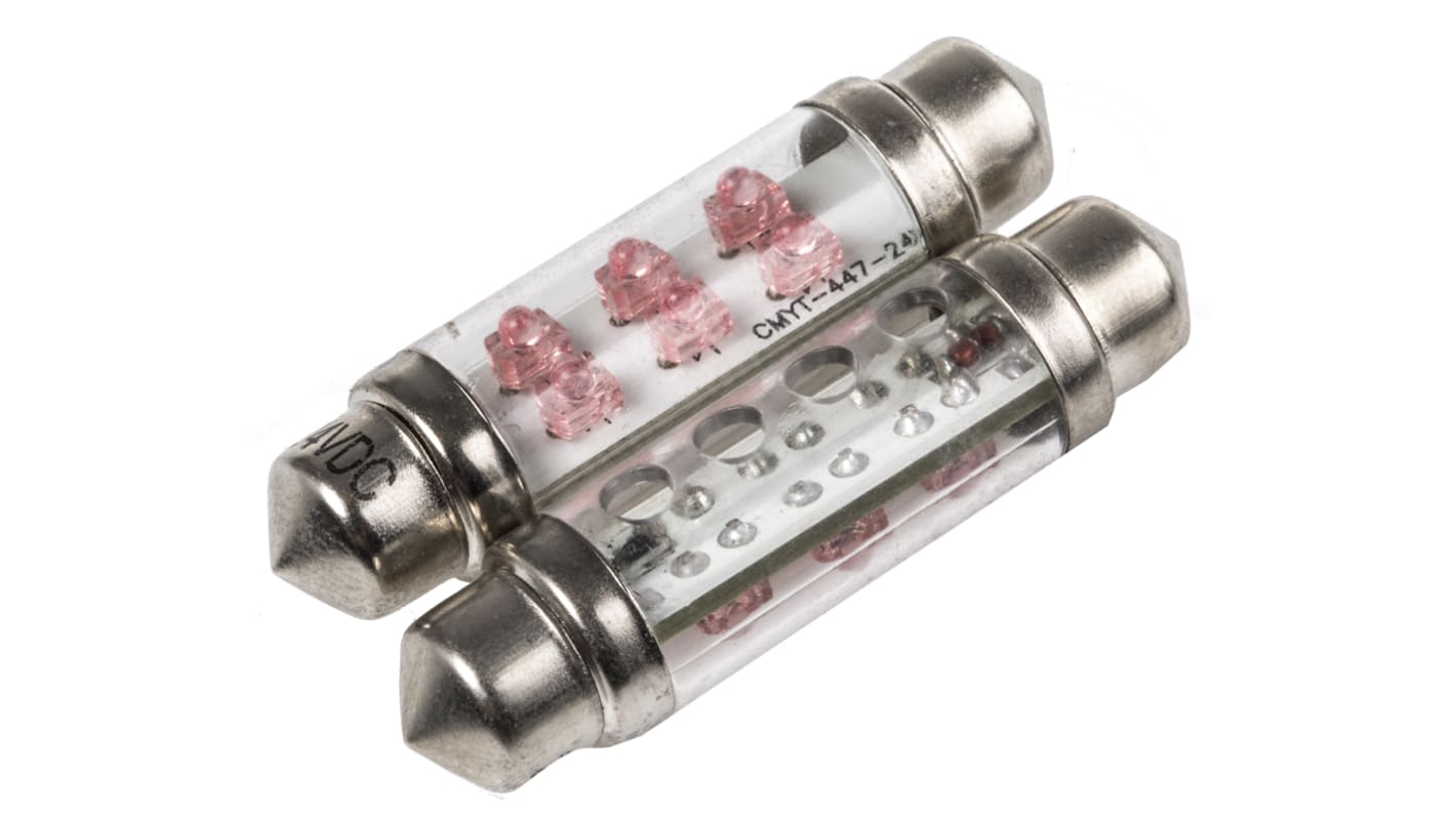 LE-0603-04R | JKL Components LED Car Bulb, Red, Festoon shape | RS