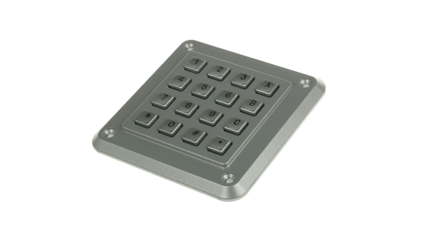 1K16T102 | Storm IP65 16 Key Die Cast Zinc Keypad | RS