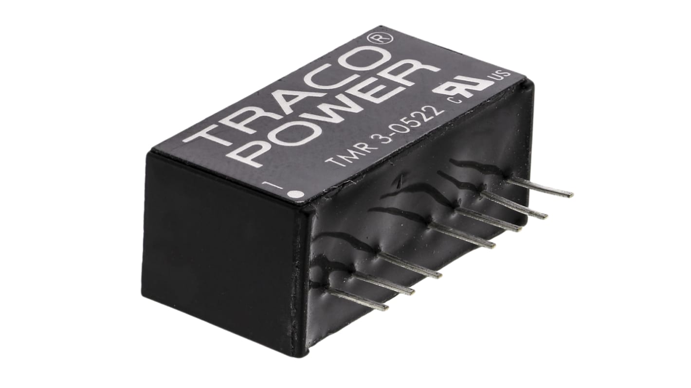 TMR 3-0522 | TRACOPOWER TMR 3 DC-DC Converter, ±12V dc/ ±125mA Output, 4.5 → 9 V dc Input, 3W ...