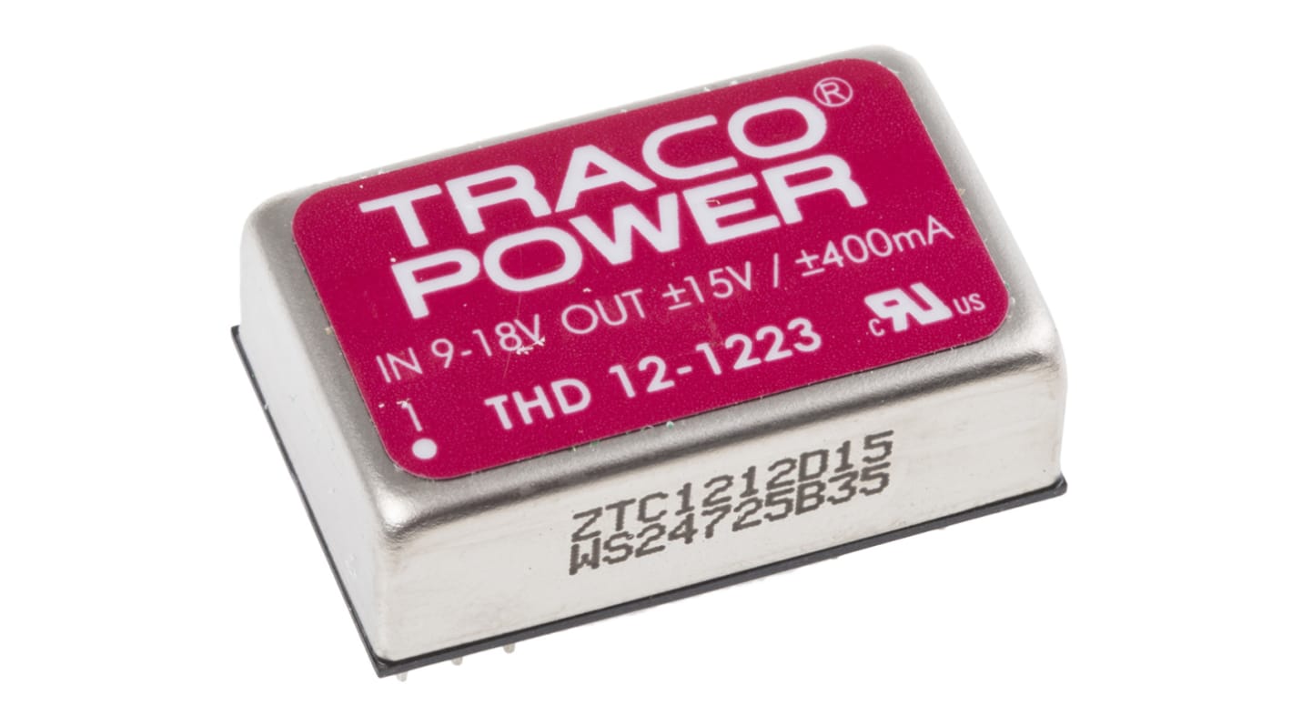 TRACOPOWER DC-DCコンバータ Vout：±15V dc 9 → 18 V dc, 12W, THD 12-1223 | RS