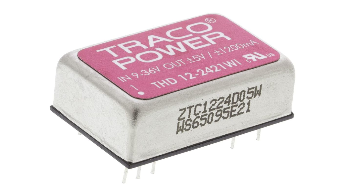 TRACOPOWER DC-DCコンバータ Vout：±5V dc 9 → 36 V dc, 12W, THD 12-2421WI | RS