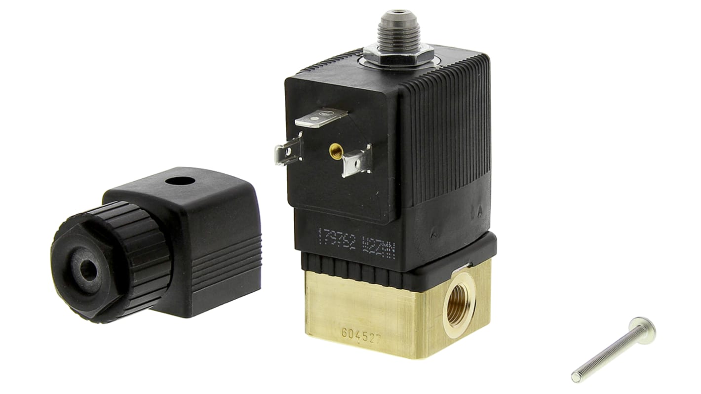 Burkert Solenoid Valve 125333, 3 port(s) , NC, 24 V dc, 1/8in | RS