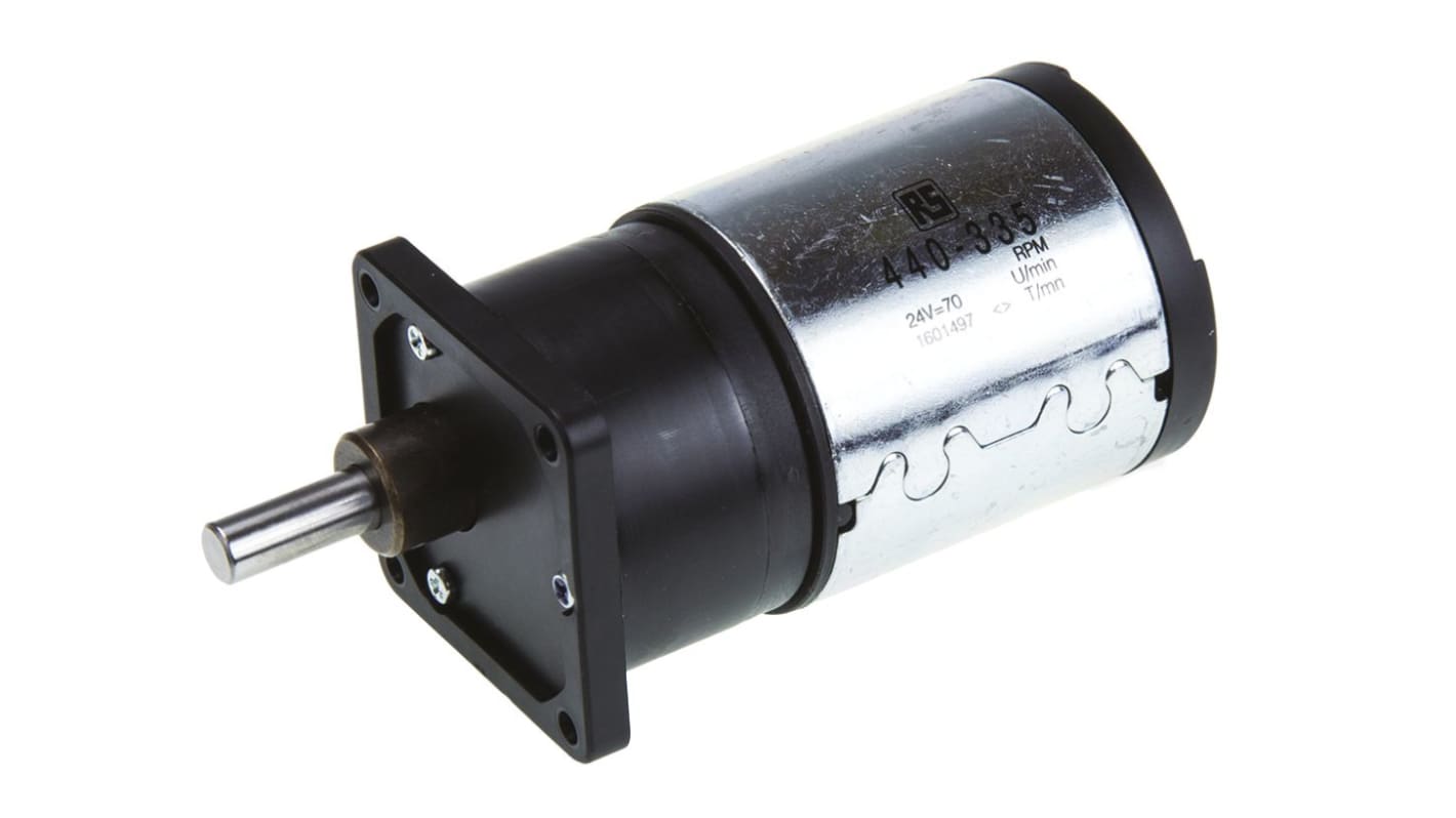 RS PRO, 24 V dc, 30 Ncm, Brushed DC Geared Motor, Output Speed 70 rpm | RS