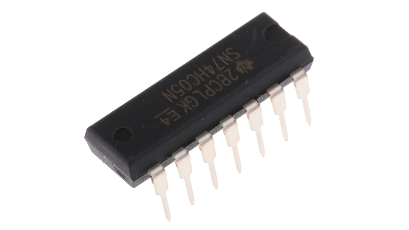 Texas Instruments SN74HC05N Hex Inverter, 14-Pin PDIP | RS