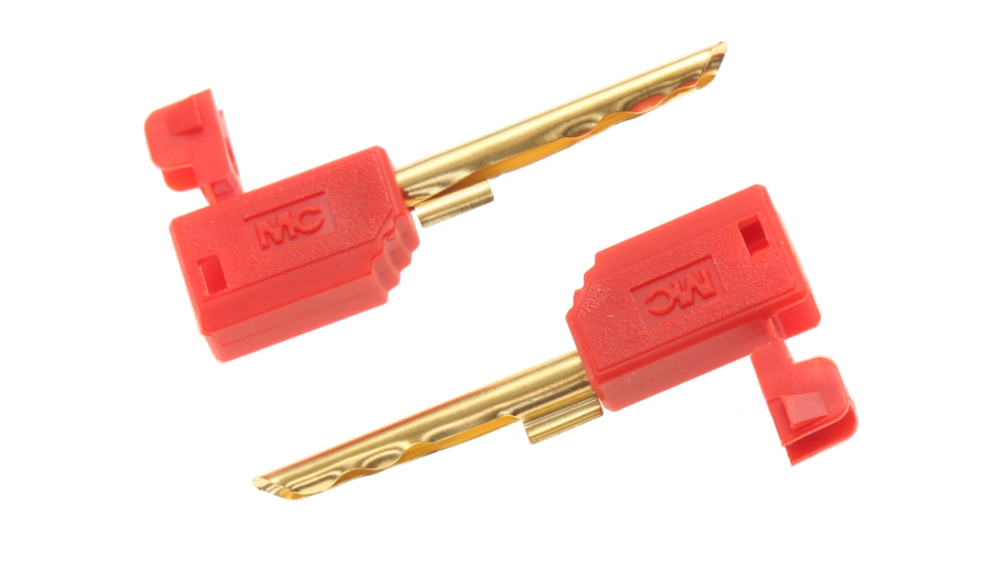 22.2020-22 22.1006 | Staubli Red Male Test Plug, 2mm Connector, Solder ...