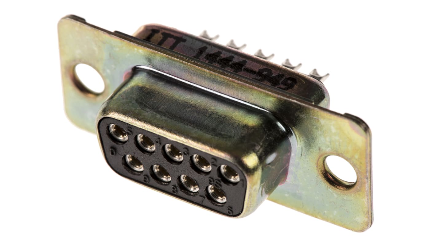 053516-0013 | ITT Cannon D*M 9 Way Panel Mount D-sub Connector Socket ...