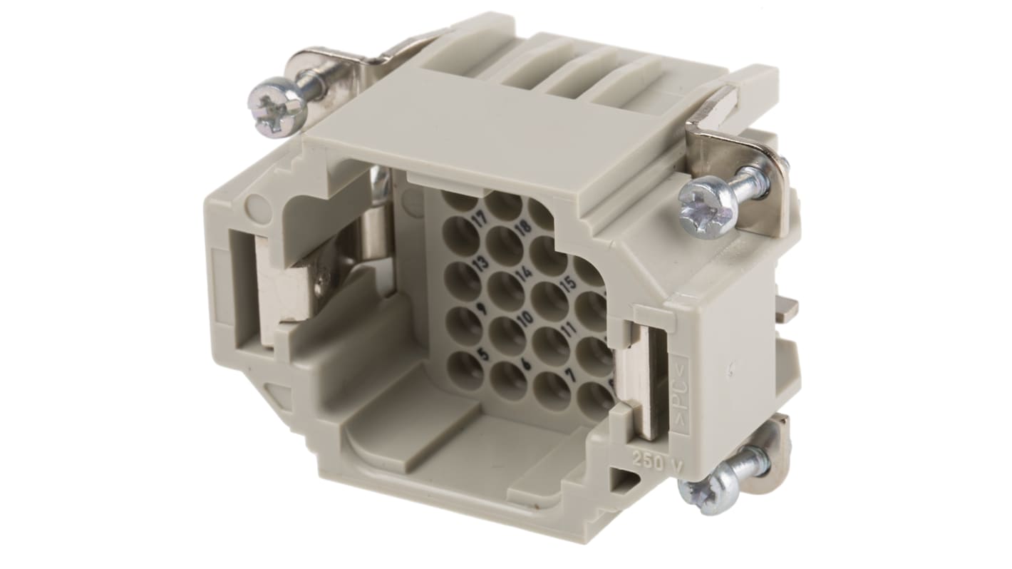 11285000 | Epic Contact Heavy Duty Power Connector Insert, 10A, Male, H-DD Series, 25 Contacts | RS
