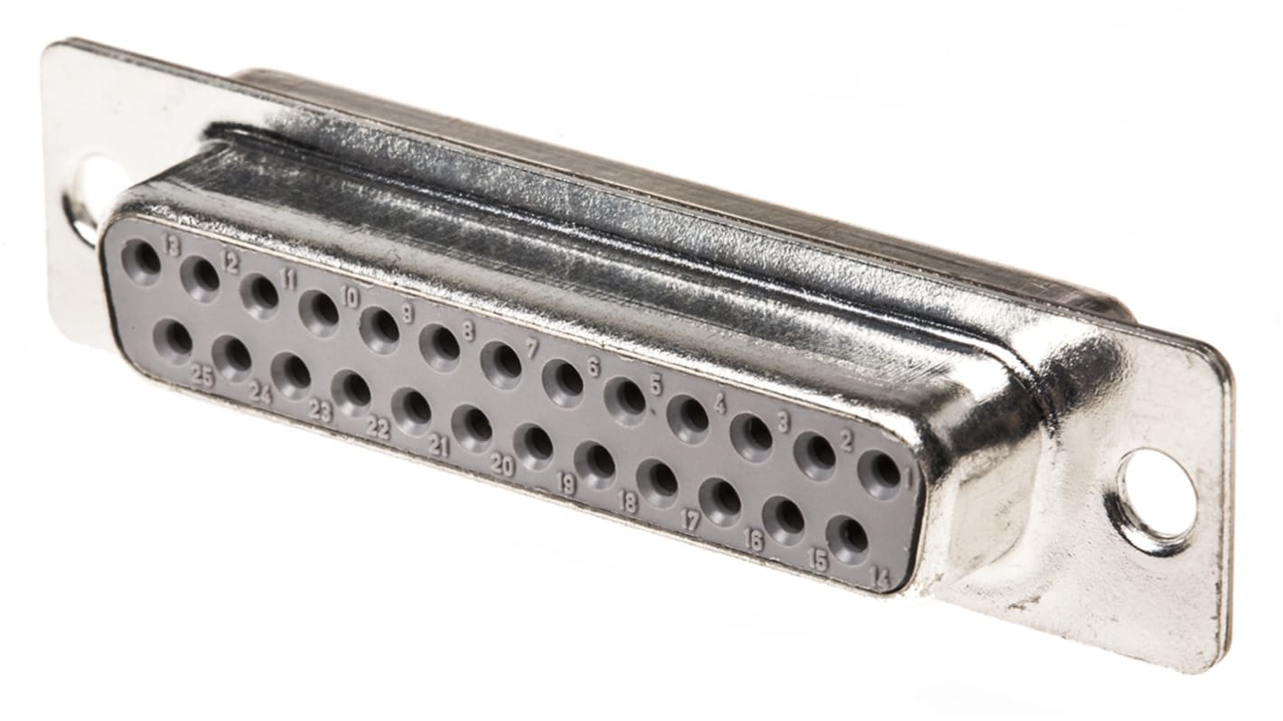 FDB-25ST2/1 | Cinch FD 25 Way Panel Mount D-sub Connector Socket, 2 ...