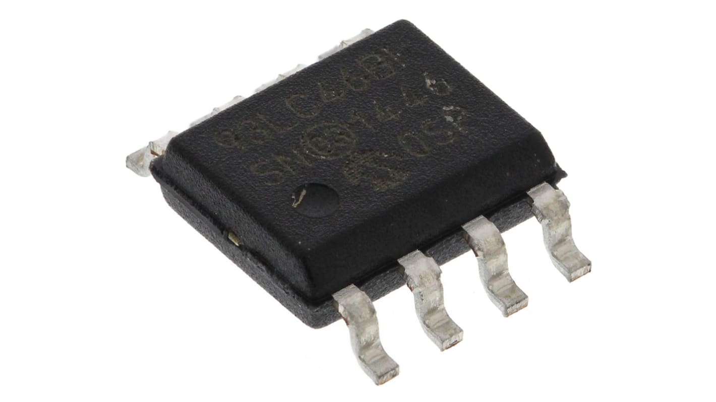 Microchip 93LC46B-I/SN, 1kbit Serial EEPROM Memory, 200ns 8-Pin SOIC Serial-Microwire | RS