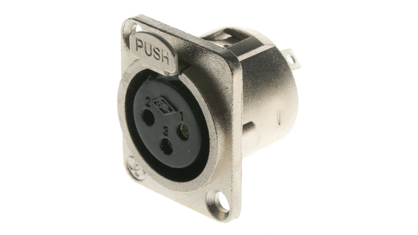 RS PRO Panel Mount XLR Connector, Female, 3 Way | RS