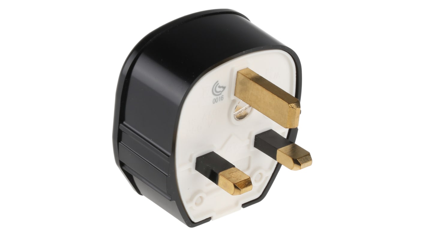 655 BLK | MK Electric UK Mains Plug, 13A, Cable Mount | RS