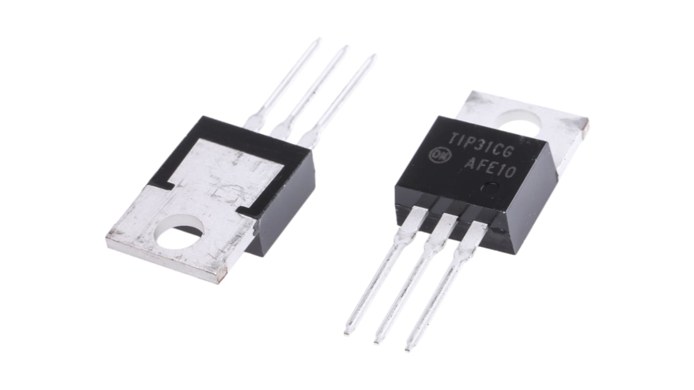 onsemi TIP31CG NPN Transistor, 3 A, 100 V, 3-Pin TO-220AB | RS