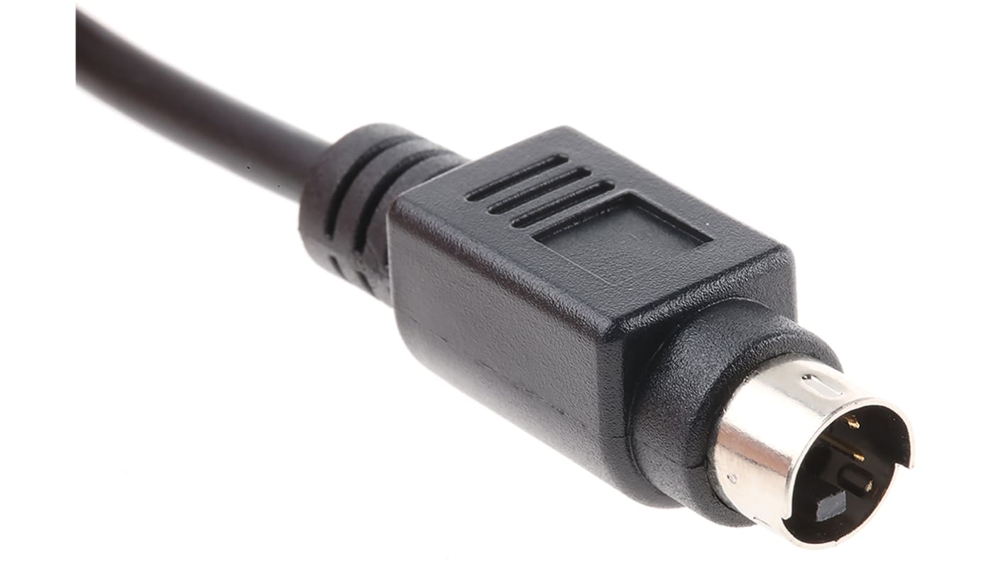 RS PRO Male 4 Pin mini-DIN to Unterminated Black DIN Cable 2m | RS