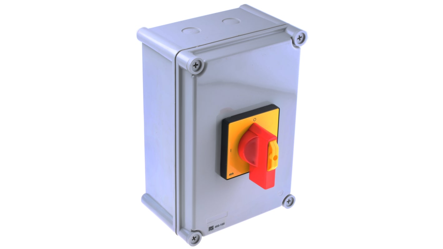 RS PRO 4P Pole DIN Rail Isolator Switch - 40A Maximum Current, 15kW ...