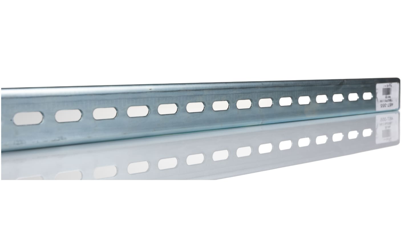 RS PRO Steel Perforated DIN Rail, G Compatible, 500mm x 32mm x 15mm | RS