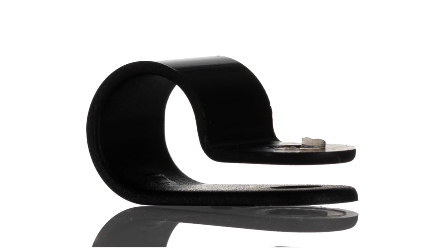 211-60004 H5P-PA66HS-BK | HellermannTyton 9.5mm Black, Polyamide P Clip ...