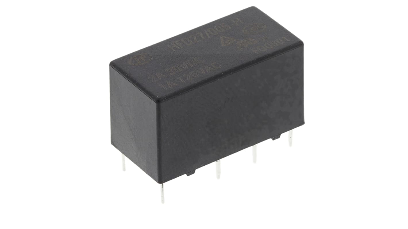 RS PRO PCB Mount Non-Latching Relay, 5V dc Coil, 2A Switching Current, DPDT | RS