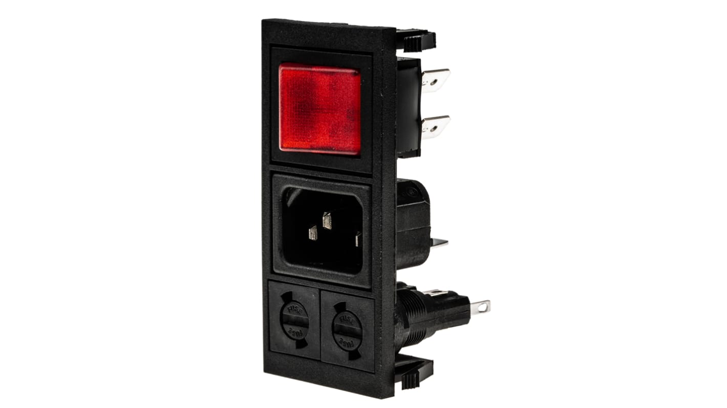 BZV03/Z0000/06 | Bulgin C14 Snap-In IEC Connector Male, 10A, 250 V ...