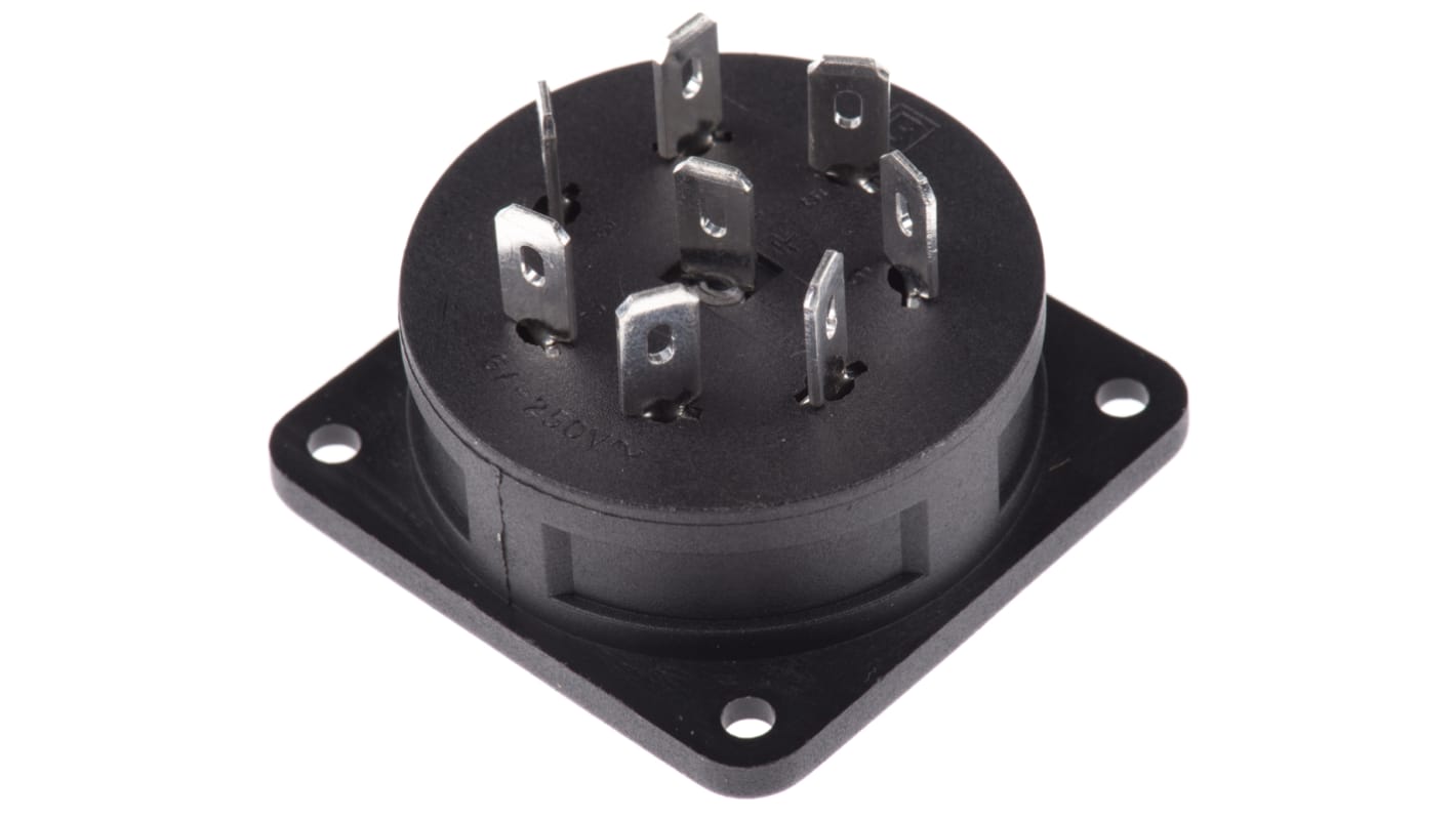 PX0552 | Bulgin Power Connector Panel Mount Socket, 8, Solder ...