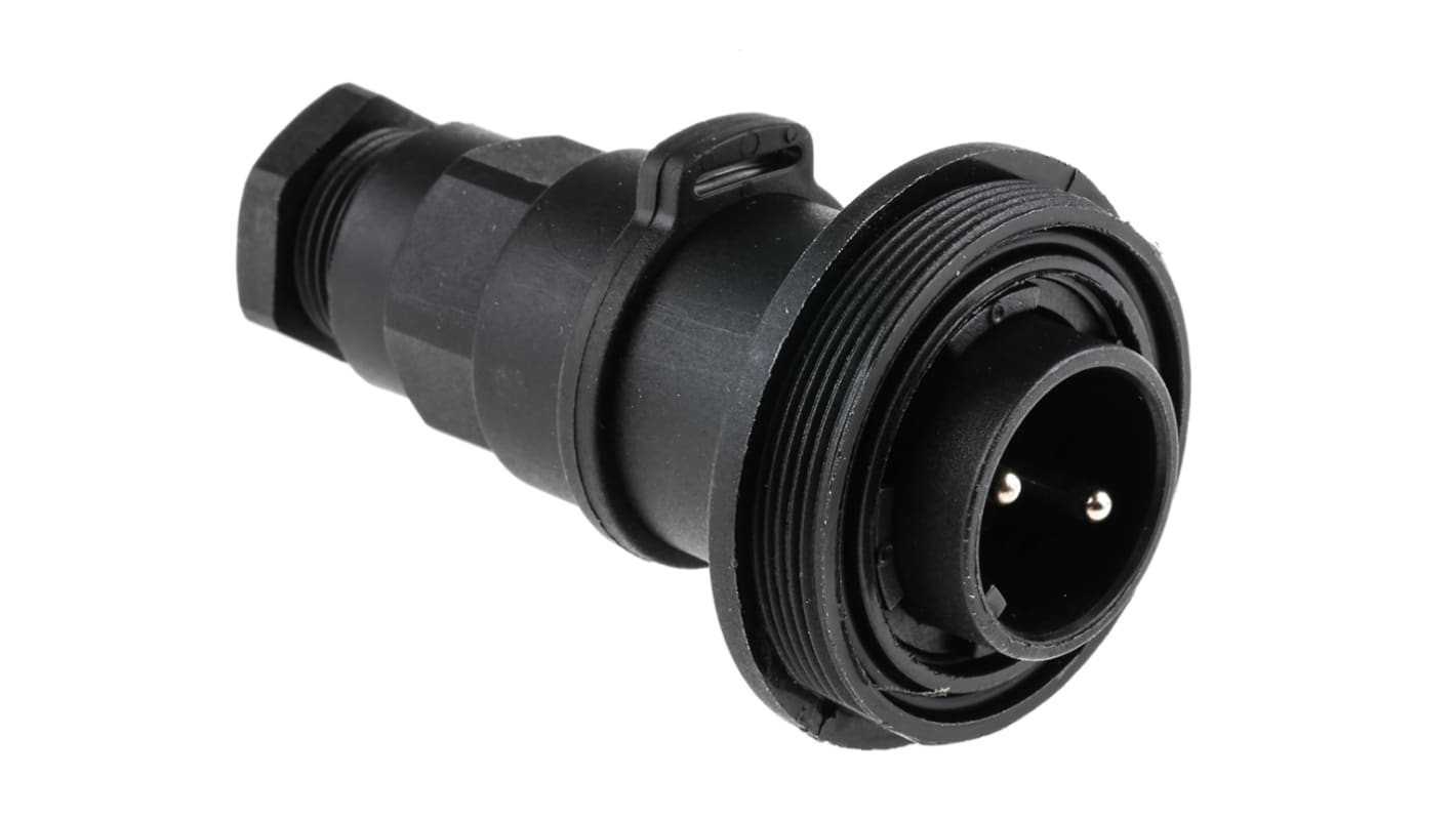 PX0737/P | Bulgin Circular Connector, 2 Contacts, In-line, Plug, Male ...