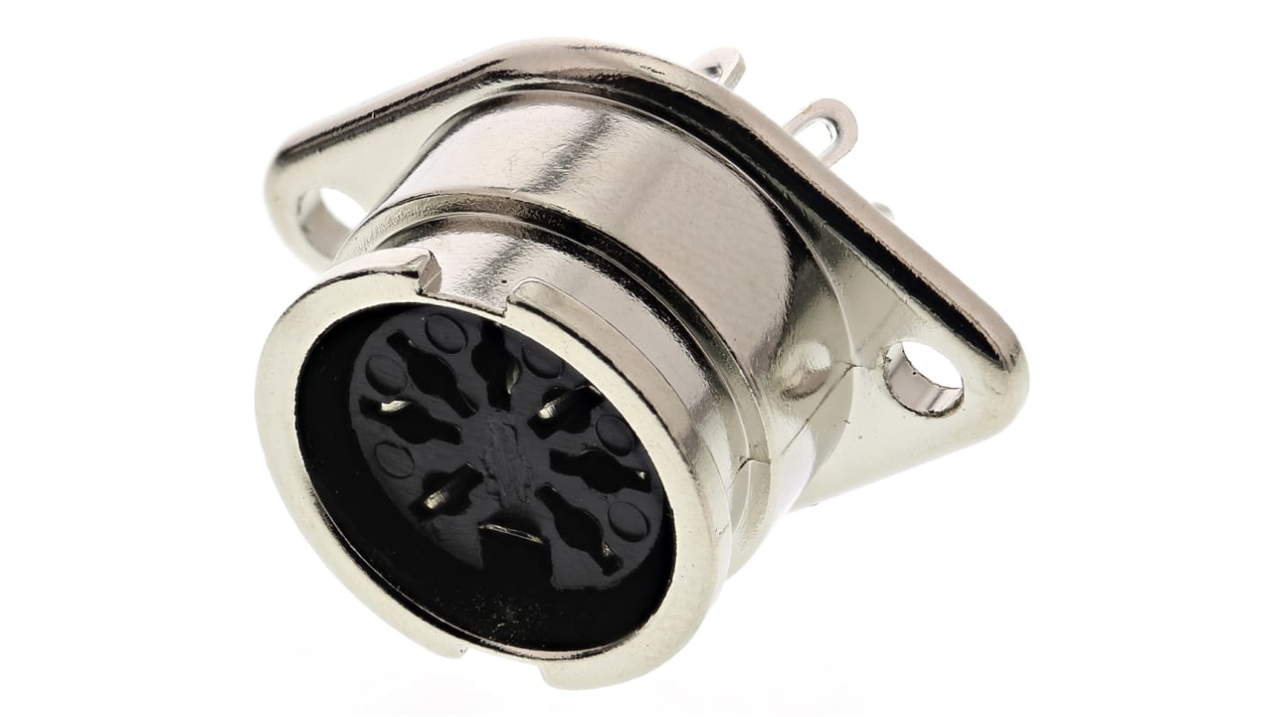 RS PRO 7 Pole Din Socket, 1A, 100 V ac, Bayonet, Female, Chassis Mount | RS