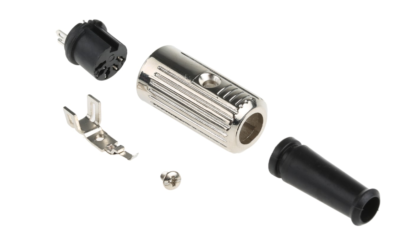 RS PRO 5 Pole Din Socket, 1A, 100 V ac, Push Lock, Female, Cable Mount | RS