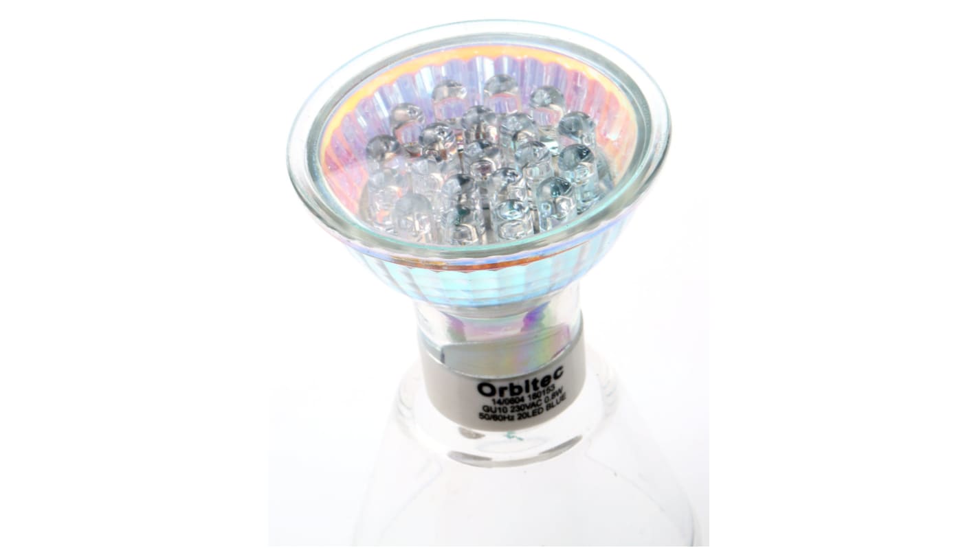 180153 | Orbitec MR16 GU10 LED Reflector Lamp 4 W, Blue, Reflector ...