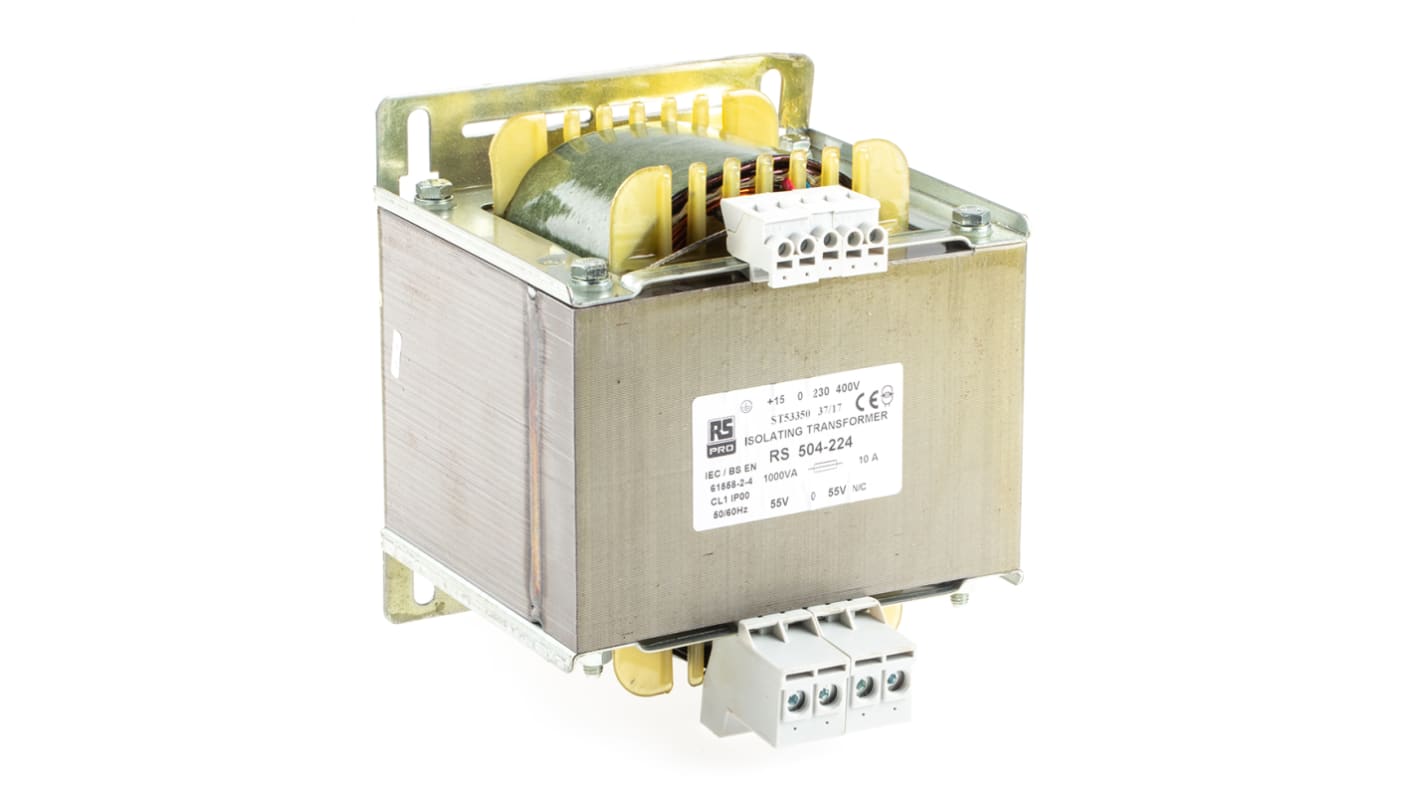 RS PRO 1kVA 1 Output Chassis Mounting Transformer, 55V ac | RS