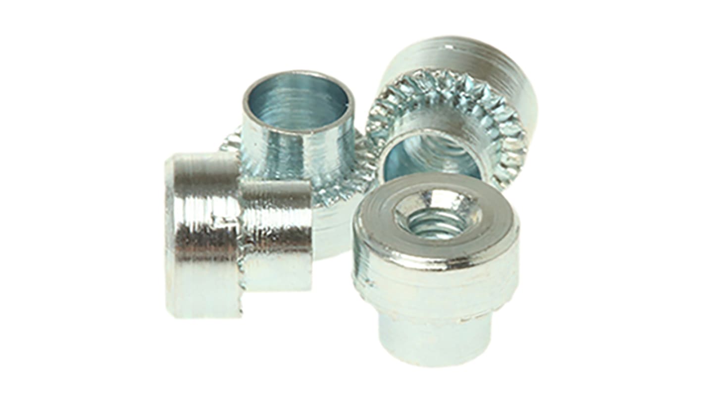 Hank Zinc plated & clear Passivated Steel Rivet Bush, M2 | RS