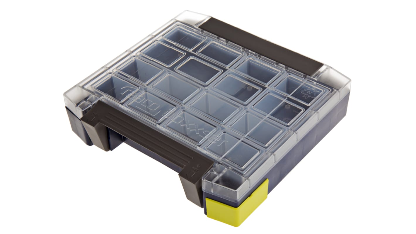 134774 | Raaco 11 Cell Grey PC, PP Compartment Box, 55mm x 241mm x ...