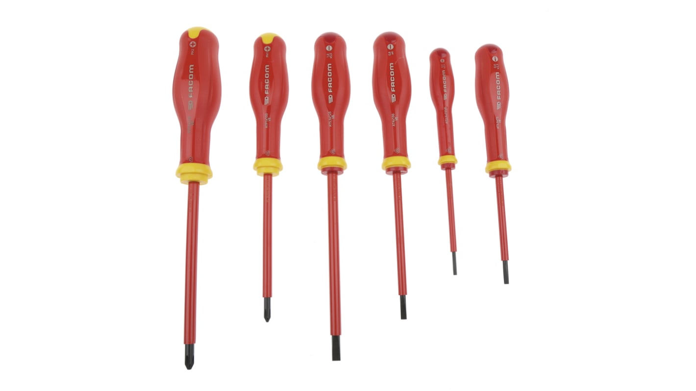 APVE.J6PB | Facom Phillips, Slotted Screwdriver Set, 6-Piece | RS
