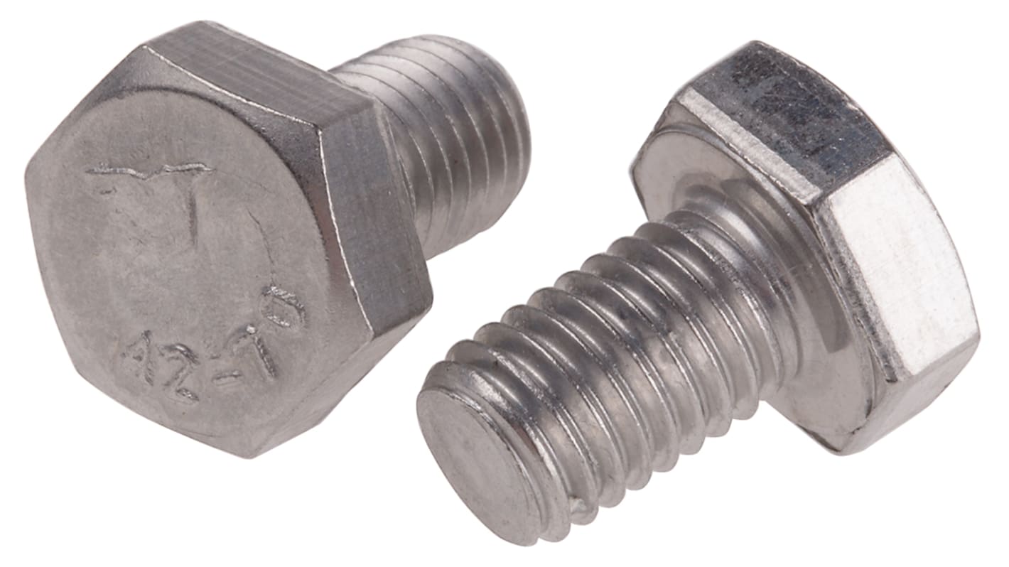 RS PRO Stainless Steel Hex, Hex Bolt, M10 x 16mm | RS