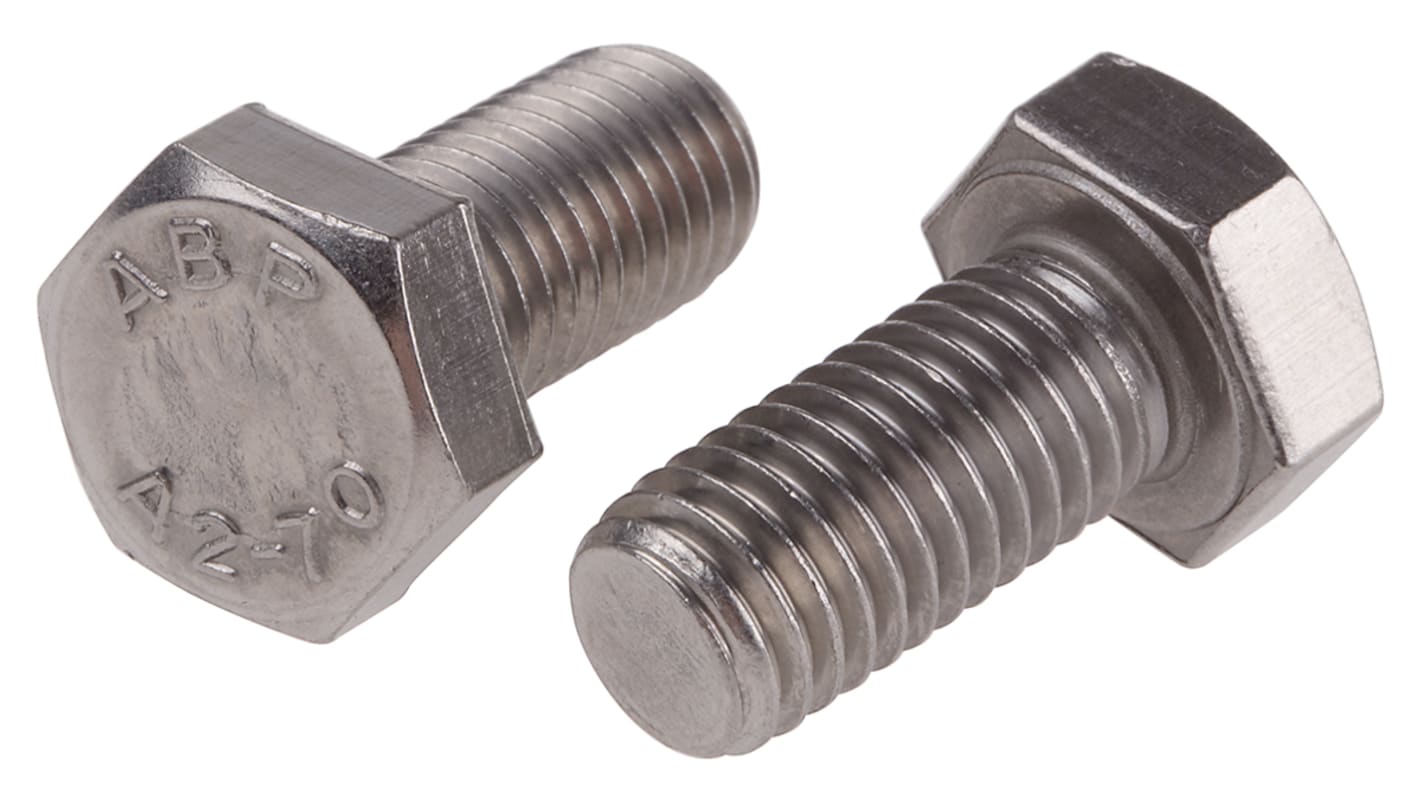 RS PRO Stainless Steel Hex, Hex Bolt, M12 x 25mm | RS