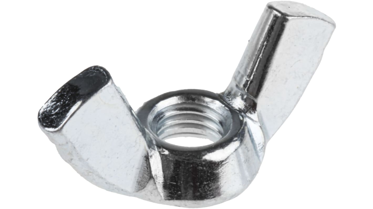 24mm Bright Zinc Plated Steel Wingnut, M5 | RS