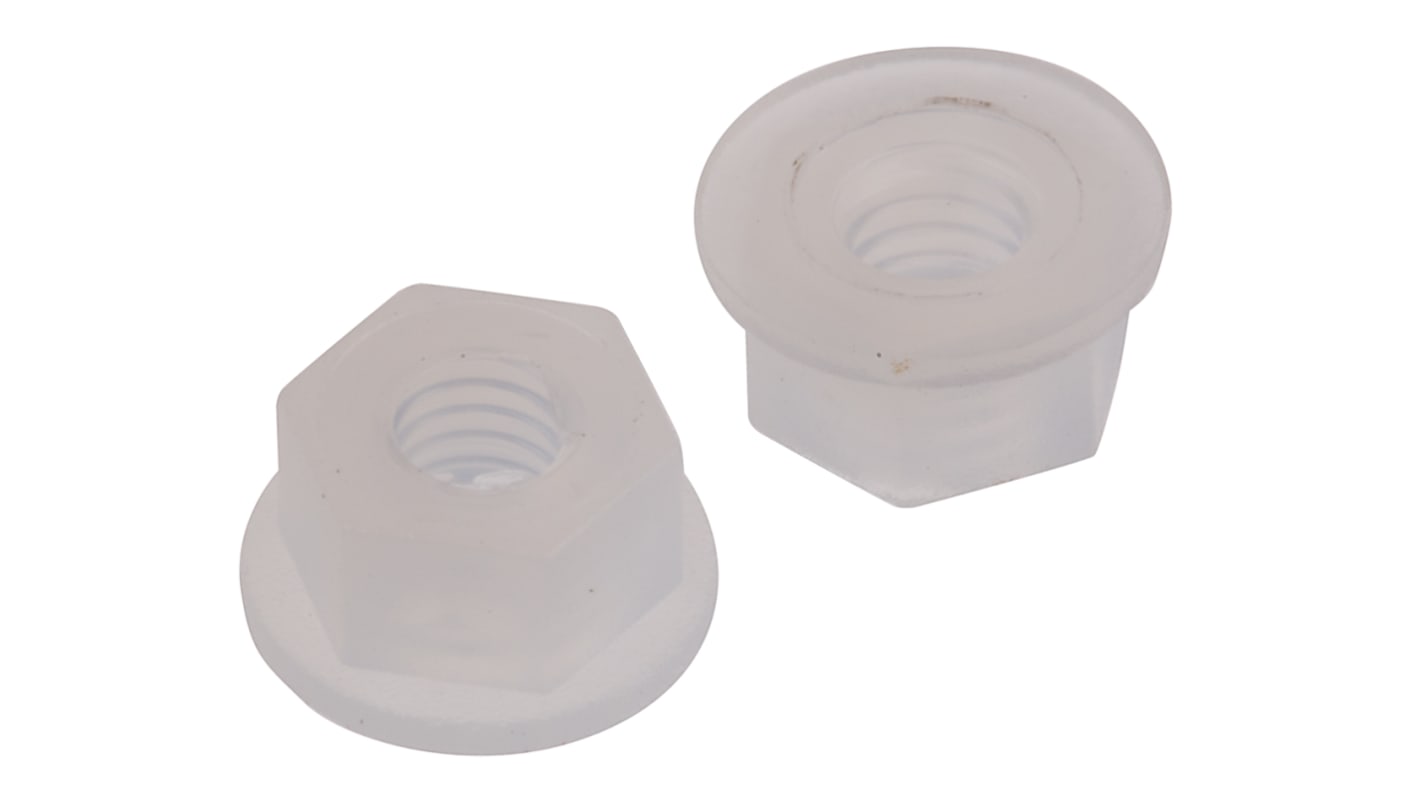 RS PRO, Plain Nylon Flanged Hex Nut, 4BA | RS