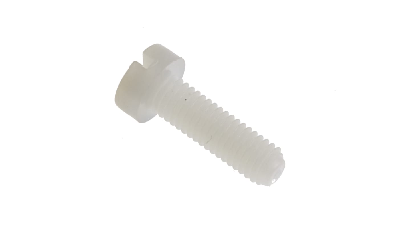 RS PRO Slot Cheese Head Nylon Machine Screws, M5x16mm | RS
