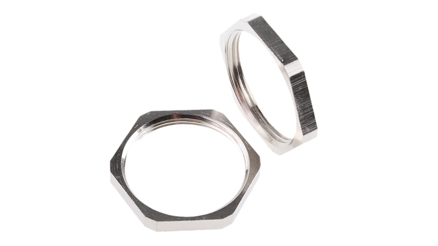 D4332107 | SIB Nickel Nickel Plated Brass Cable Gland Locknut, M32 ...