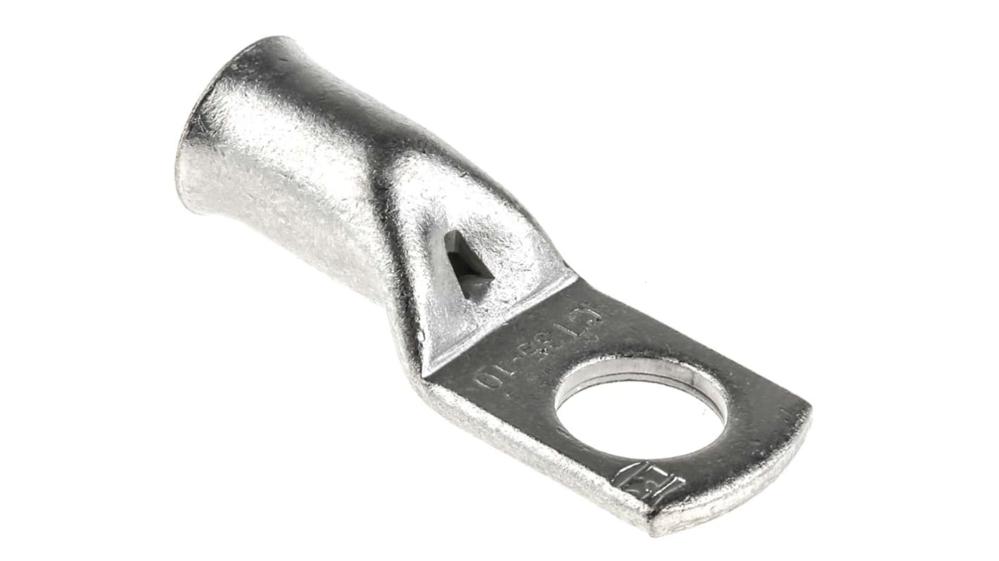 RS PRO Uninsulated Tubular Ring Terminal, M10 Stud Size to 35mm² Wire ...