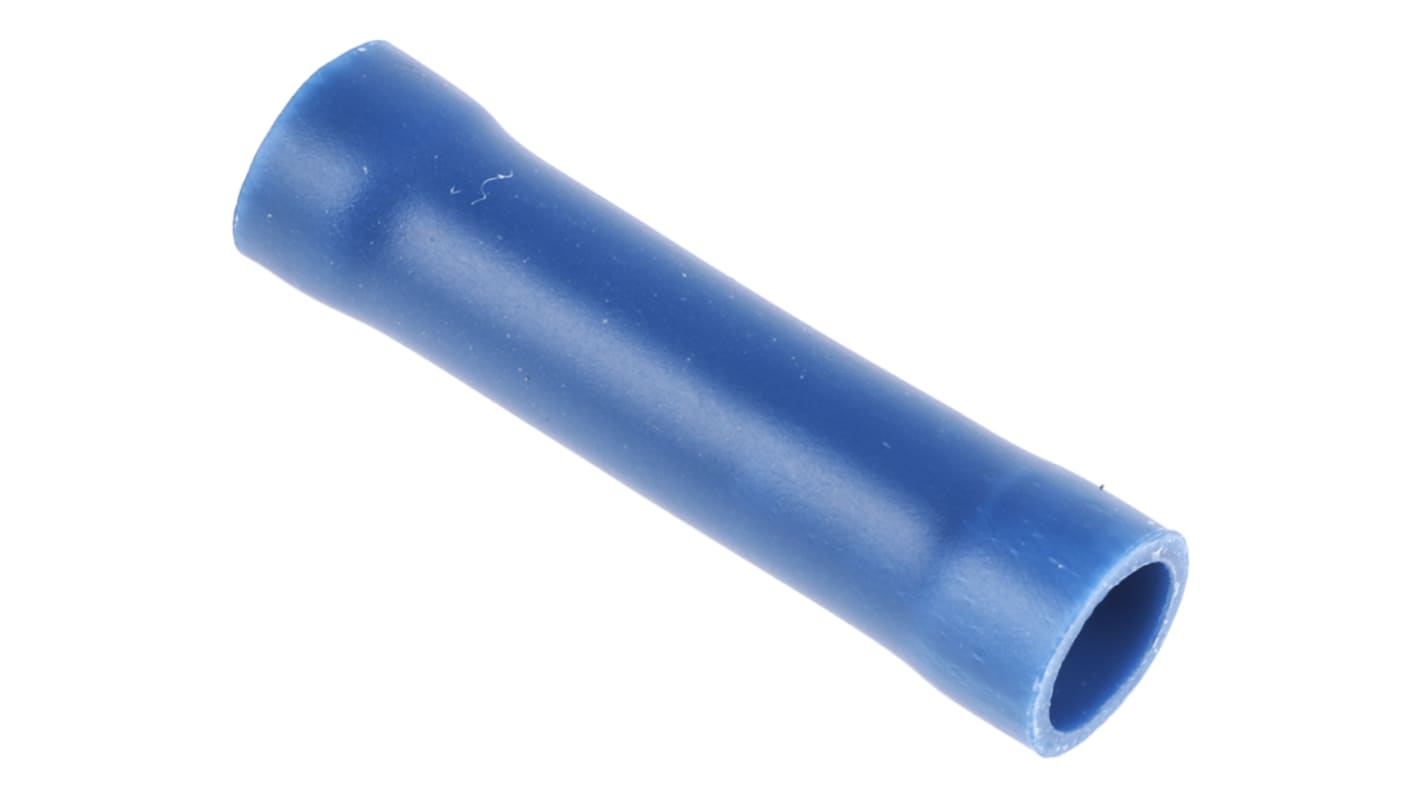 RS PRO Butt Splice Connector, Blue, Insulated, Tin 16 → 14 AWG | RS