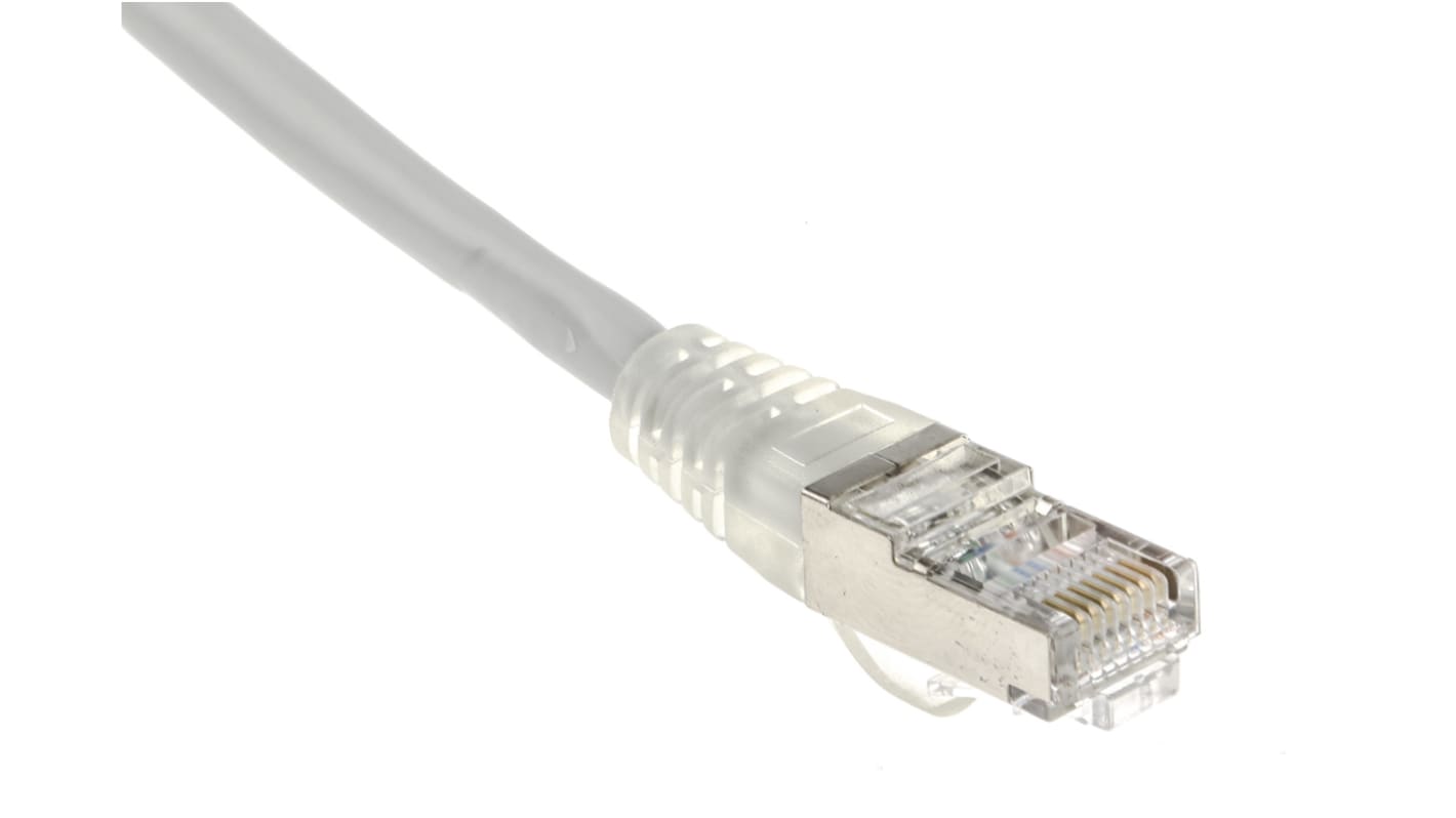 RS PRO Cat5e Male RJ45 to Male RJ45 Ethernet Cable, F/UTP, Grey PVC ...