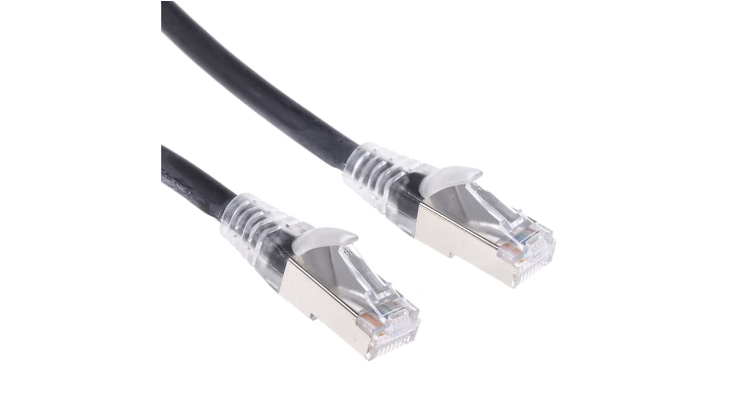 RS PRO Cat6 Male RJ45 to Male RJ45 Ethernet Cable, F/UTP, Black LSZH ...