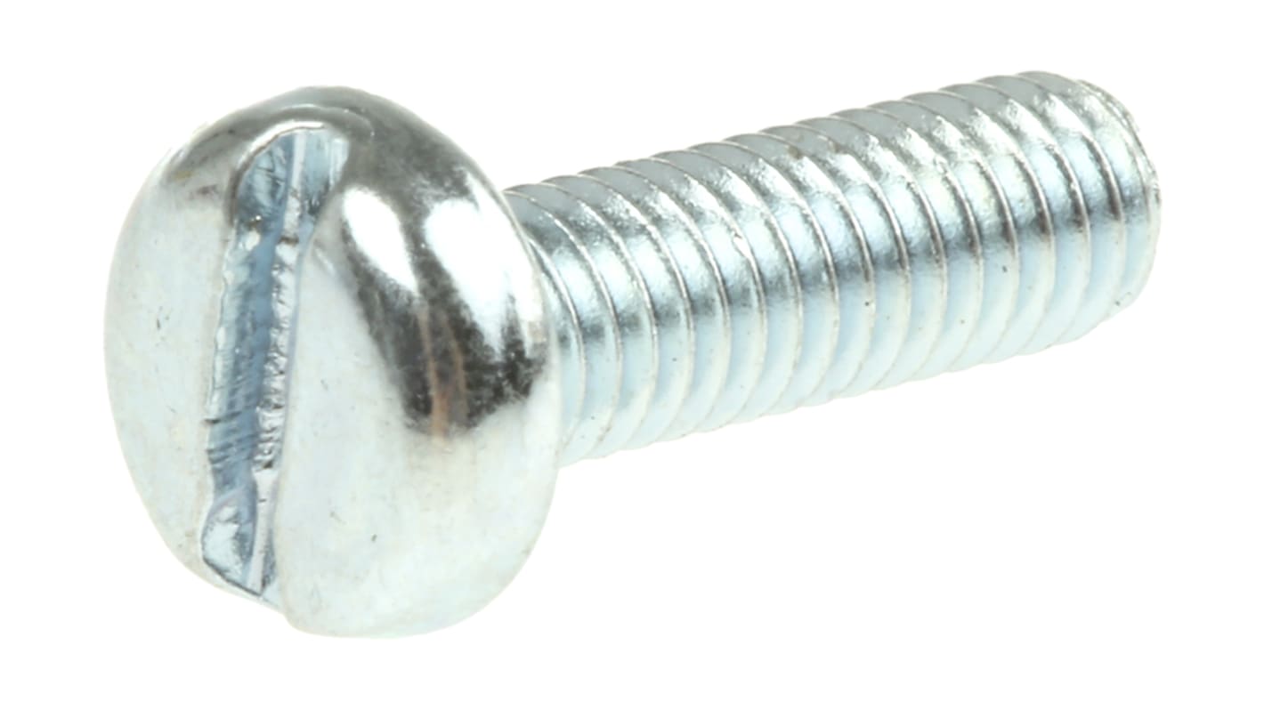 RS PRO Slot Pan Steel Machine Screws DIN 85, M3x10mm | RS