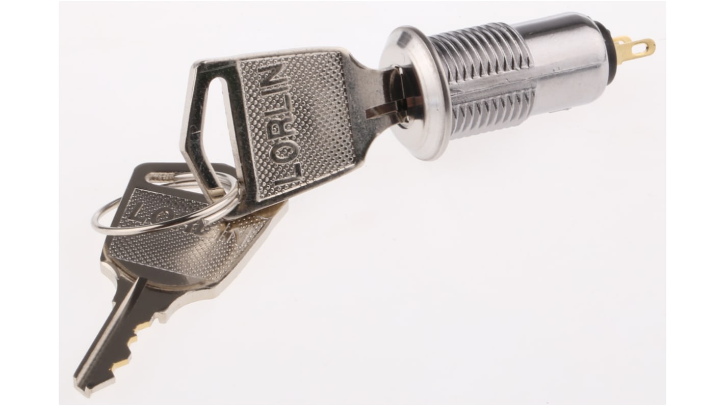 SKL-12-AD2 | Lorlin Key Switch, SPST, 500 mA @ 24 V 2-Way Flat, Random ...