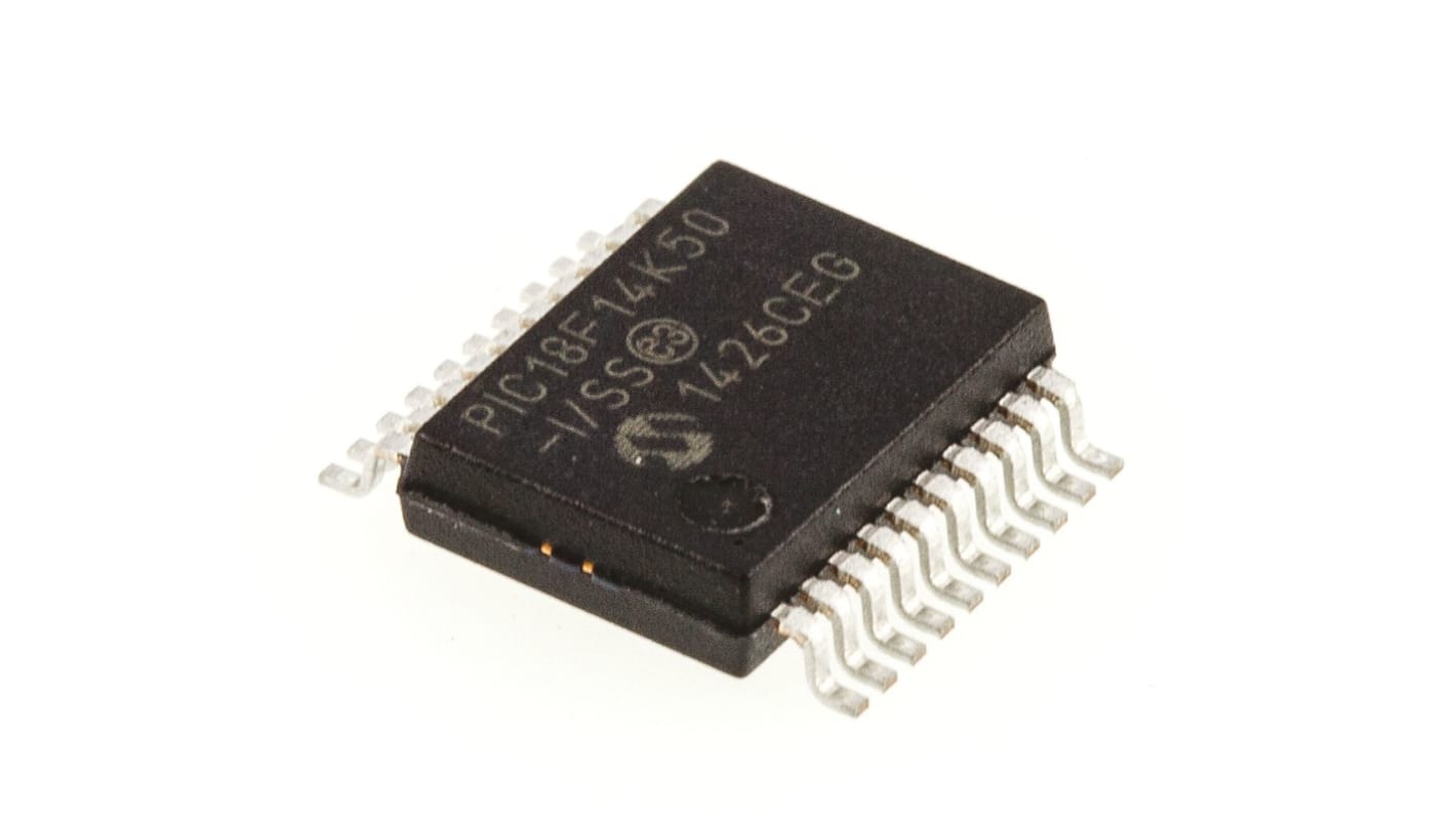 Microchip PIC18F14K50-I/SS, 8bit PIC Microcontroller, PIC18F, 48MHz, 16 kB, 256 B Flash, 20-Pin ...