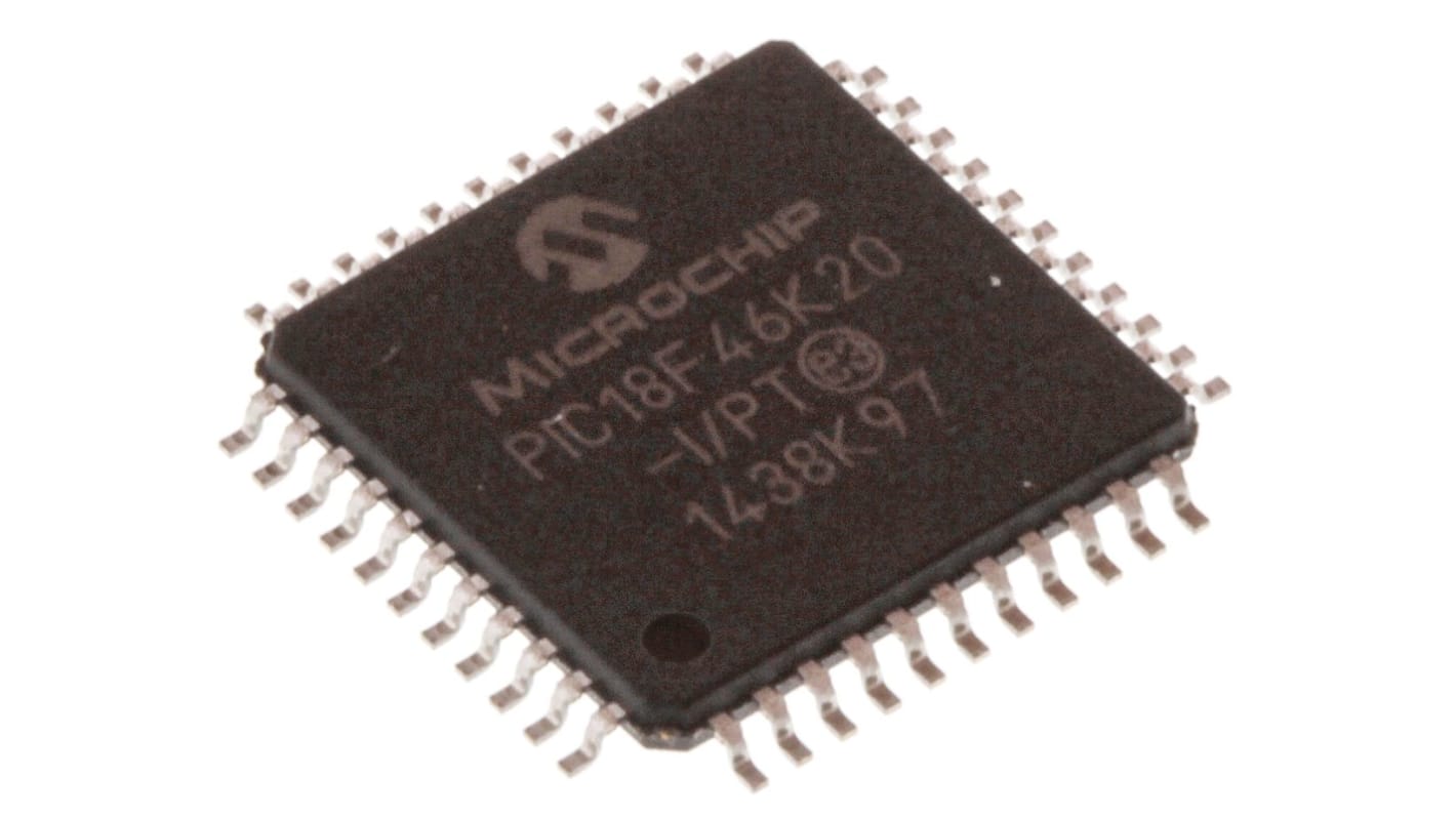 Microchip PIC18F46K20-I/PT, 8bit PIC Microcontroller, PIC18F, 64MHz, 1.024 kB, 64 kB Flash, 44 ...