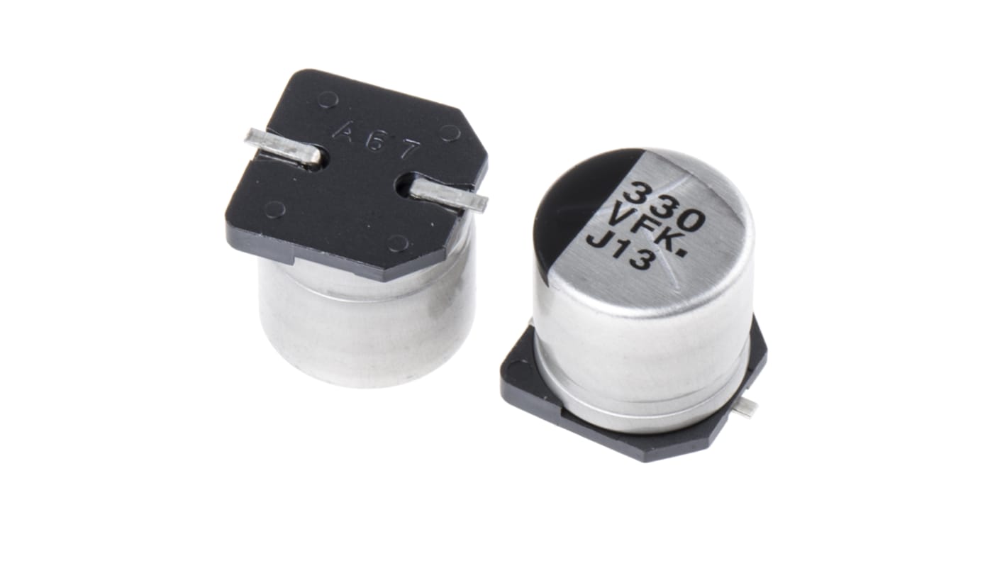 EEEFK1V331AP | Condensateur Panasonic série FK SMD, Aluminium électrolytique 330μF, 35V c.c. | RS