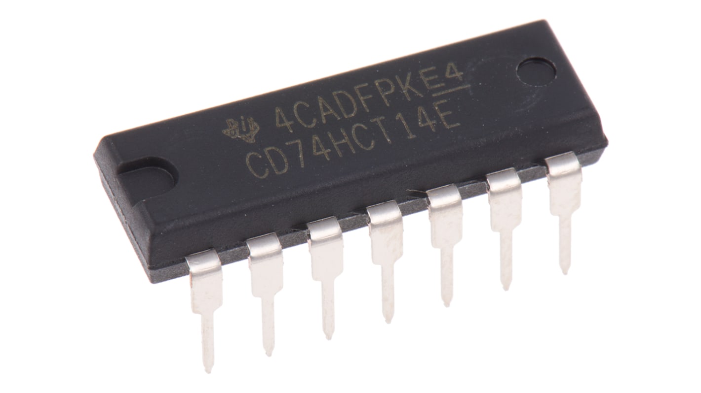 Texas Instruments CD74HCT14E Hex Schmitt Trigger Inverter, 14-Pin PDIP | RS