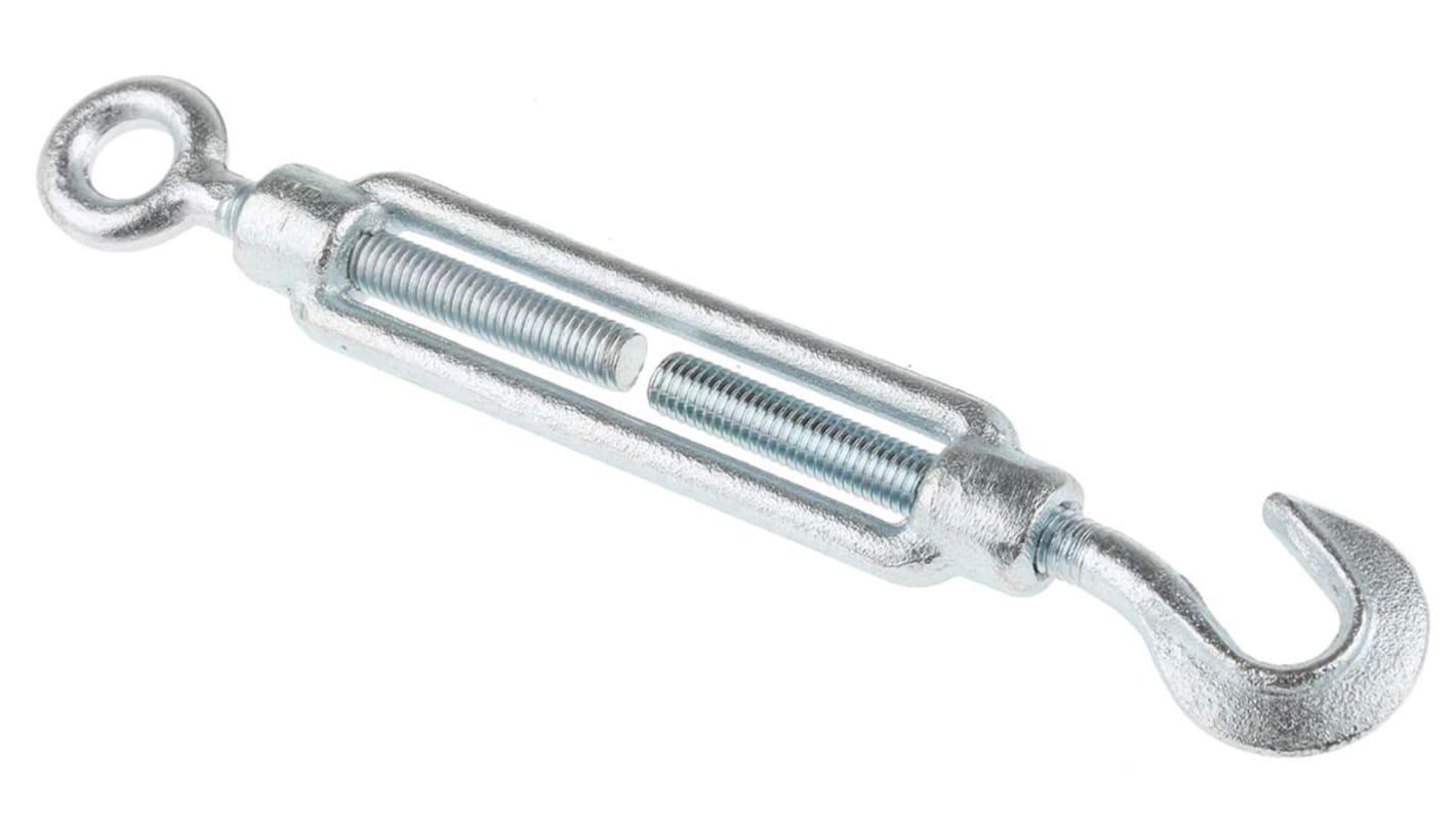 RS PRO Hook to Eye Steel Rigging Screw, M8 Thread | RS