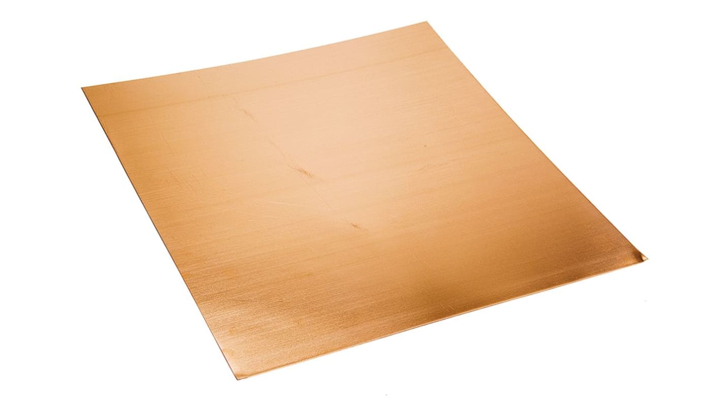 RS PRO Copper Metal Sheet 300mm x 300mm, 0.45mm Thick | RS